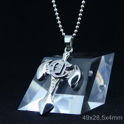 China Trendy Stainless Steel CZ Crystal Stones Inlay Cross Plus Symbol Necklace Pendant LDC77 for sale