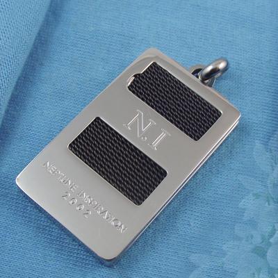 China 316L Stainless Steel Rectangle Square Shaped Necklace Pendant LPS0175 for sale