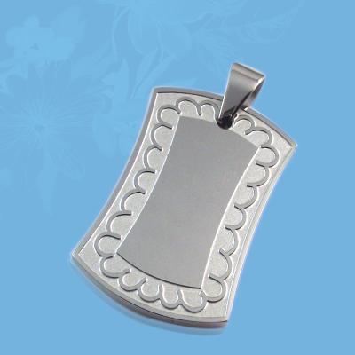 China 316L Stainless Steel Rectangle Square Shaped Necklace Pendant LPS0011 for sale