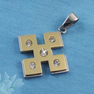 China 316L Stainless Steel Rectangle Square Shaped Necklace Pendant LPS0007 for sale