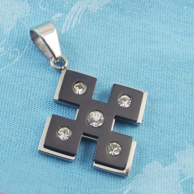 China 316L Stainless Steel Rectangle Square Shaped Necklace Pendant LPS0007-2 for sale