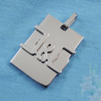 China 316L Stainless Steel Rectangle Square Shaped Necklace Pendant LPS0017 for sale