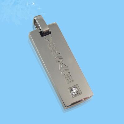 China 316L Stainless Steel Rectangle Square Shaped Necklace Pendant LPS0012 for sale