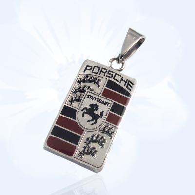 China 316L Stainless Steel Rectangle Square Shaped Necklace Pendant LPS0019 for sale