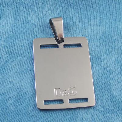 China 316L Stainless Steel Rectangle Square Shaped Necklace Pendant LPS0021 for sale