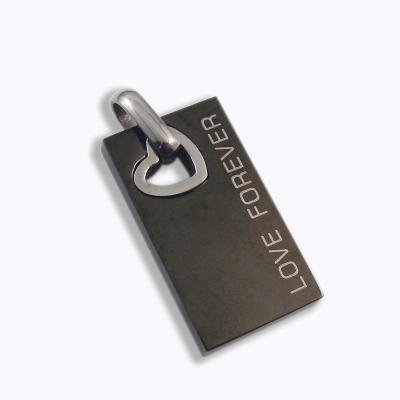 China 316L Stainless Steel Rectangle Square Shaped Necklace Pendant LPS0030 for sale