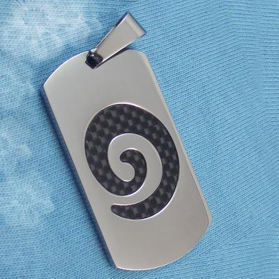 China 316L Stainless Steel Rectangle Square Shaped Necklace Pendant LPS0034 for sale