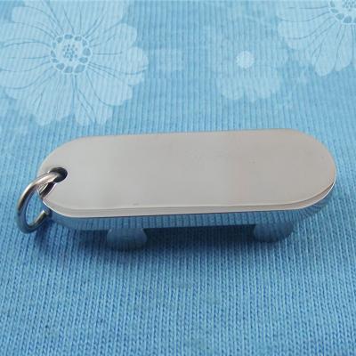 China 316L Stainless Steel Rectangle Square Shaped Necklace Pendant LPS0037 for sale
