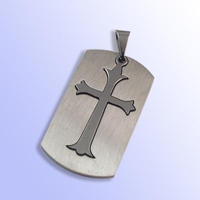 China 316L Stainless Steel Rectangle Square Shaped Necklace Pendant LPS0052-1 for sale