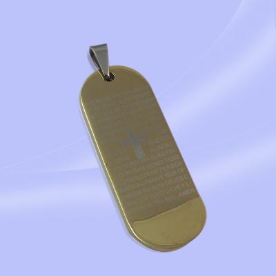 China 316L Stainless Steel Rectangle Square Shaped Necklace Pendant LPS0054 for sale