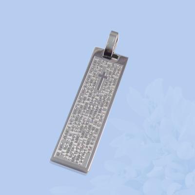China 316L Stainless Steel Rectangle Square Shaped Necklace Pendant LPS0055 for sale
