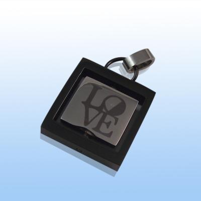 China 316L Stainless Steel Rectangle Square Shaped Necklace Pendant LPS0065 for sale