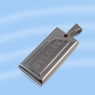 China 316L Stainless Steel Rectangle Square Shaped Necklace Pendant LPS0066 for sale