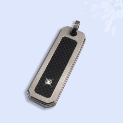 China 316L Stainless Steel Rectangle Square Shaped Necklace Pendant LPS0179 for sale