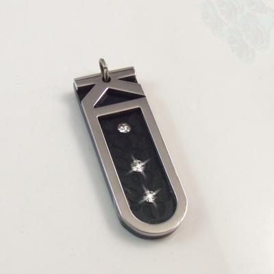 China 316L Stainless Steel Rectangle Square Shaped Necklace Pendant LPS0180 for sale
