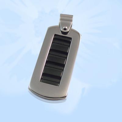 China 316L Stainless Steel Rectangle Square Shaped Necklace Pendant LPS0186 for sale