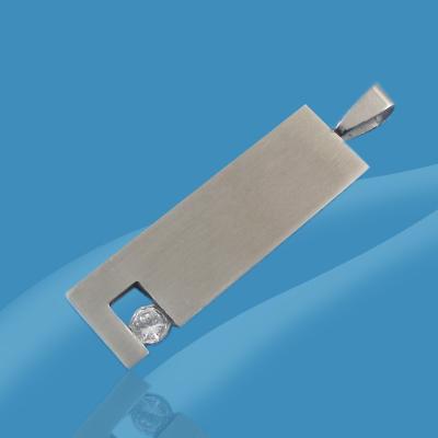 China 316L Stainless Steel Rectangle Square Shaped Necklace Pendant LPS0182 for sale