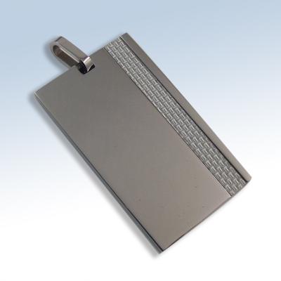 China 316L Stainless Steel Rectangle Square Shaped Necklace Pendant LPS0192 for sale