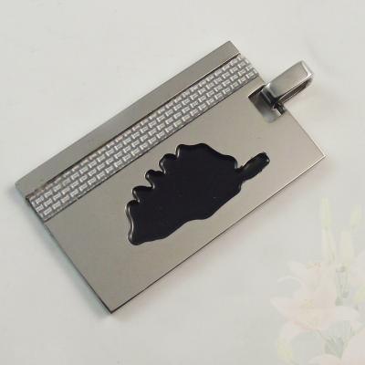 China 316L Stainless Steel Rectangle Square Shaped Necklace Pendant LPS0199 for sale