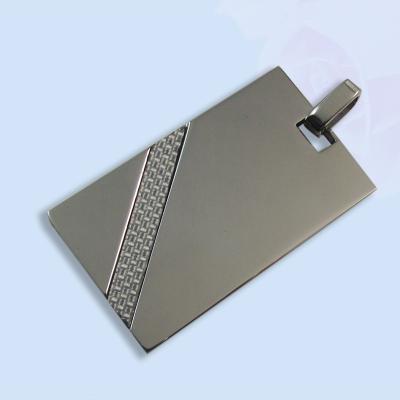 China 316L Stainless Steel Rectangle Square Shaped Necklace Pendant LPS0193 for sale
