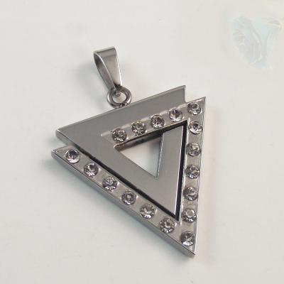 China 316L Stainless Steel Rectangle Square Shaped Necklace Pendant LPS0207 for sale