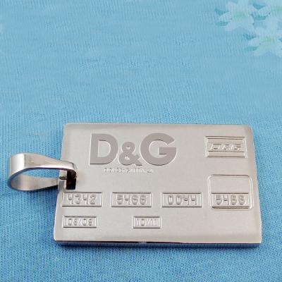 China 316L Stainless Steel Rectangle Square Shaped Necklace Pendant LPS0041 for sale