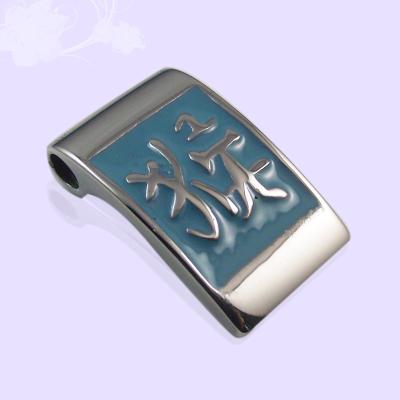 China 316L Stainless Steel Rectangle Square Shaped Necklace Pendant LPS0223 for sale
