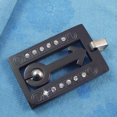 China 316L Stainless Steel Rectangle Square Shaped Necklace Pendant LPS0091 for sale