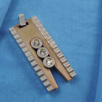 China 316L Stainless Steel Rectangle Square Shaped Necklace Pendant LPS0092 for sale