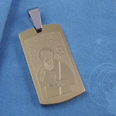 China 316L Stainless Steel Rectangle Square Shaped Necklace Pendant LPS0106 for sale