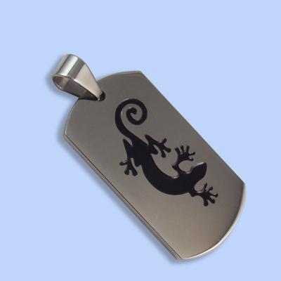 China 316L Stainless Steel Rectangle Square Shaped Necklace Pendant LPS0119 for sale