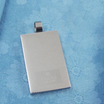 China 316L Stainless Steel Rectangle Square Shaped Necklace Pendant LPS0138 for sale