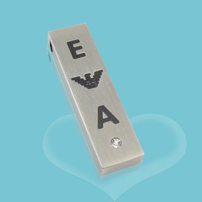 China 316L Stainless Steel Rectangle Square Shaped Necklace Pendant LPS0139 for sale
