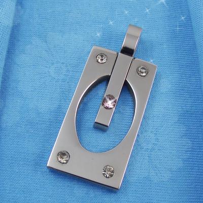 China 316L Stainless Steel Rectangle Square Shaped Necklace Pendant LPS0153 for sale