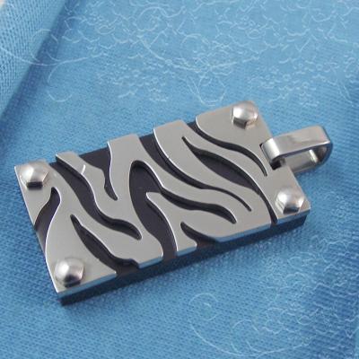 China 316L Stainless Steel Rectangle Square Shaped Necklace Pendant LPS0155 for sale