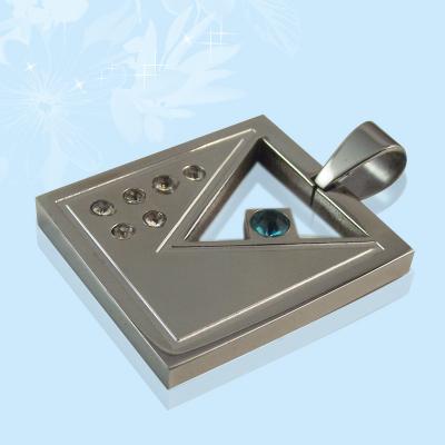 China 316L Stainless Steel Rectangle Square Shaped Necklace Pendant LPS0162 for sale