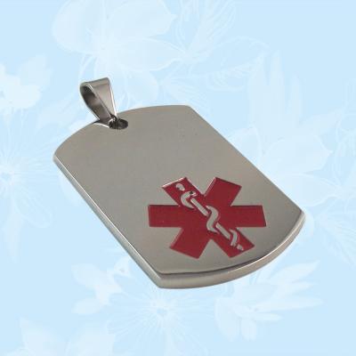 China 316L Stainless Steel Rectangle Square Shaped Necklace Pendant LPS0170 for sale