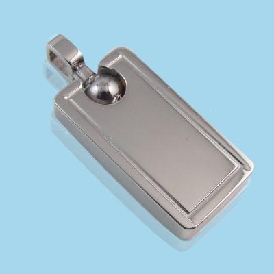 China 316L Stainless Steel Rectangle Square Shaped Necklace Pendant LPS0129 for sale