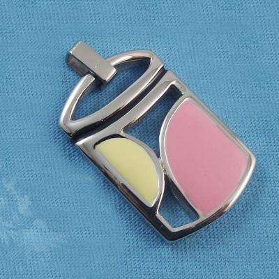 China 316L Stainless Steel Rectangle Square Shaped Necklace Pendant LPS0003 for sale