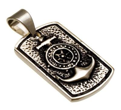China 316L Stainless Steel Rectangle Square Shaped Necklace Pendant LPS0225 for sale