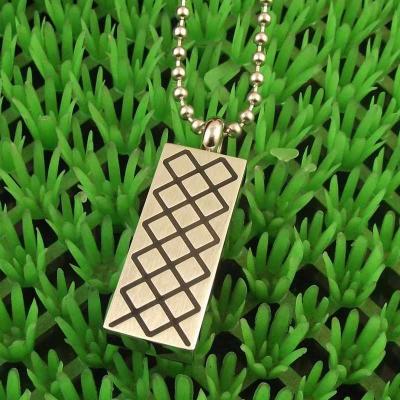China 316L Stainless Steel Rectangle Square Shaped Necklace Pendant LPS0236 for sale