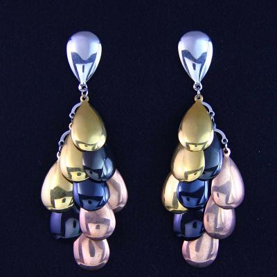 China Classic 316L Stainless Steel Fashion Jewelry Earrings Chandelier Tassel Earrings LEP15 for sale