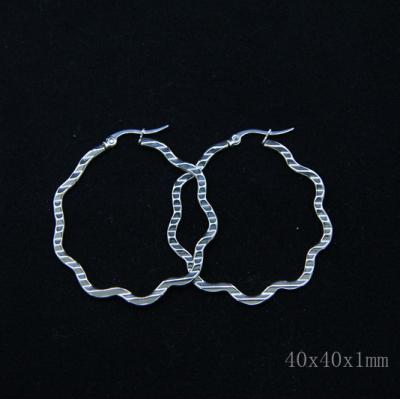China Classic 316L Stainless Steel Fashion Jewelry Earrings Hoops Earrings LEH48 for sale