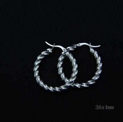 China Classic 316L Stainless Steel Fashion Jewelry Earrings Hoops Earrings LEH66 for sale