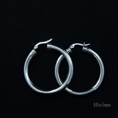 China Classic 316L Stainless Steel Fashion Jewelry Earrings Hoops Earrings LEH50 for sale
