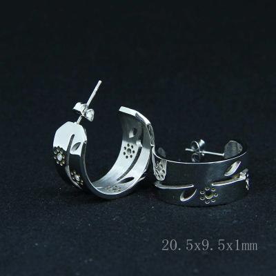 China Classic 316L Stainless Steel Fashion Jewelry Earrings Hoops Earrings LEH109 for sale