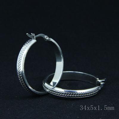 China Classic 316L Stainless Steel Fashion Jewelry Earrings Hoops Earrings LEH166 for sale