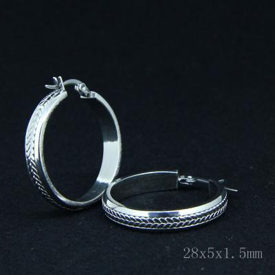 China Classic 316L Stainless Steel Fashion Jewelry Earrings Hoops Earrings LEH165 for sale