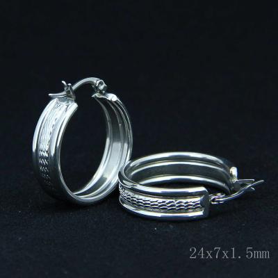 China Classic 316L Stainless Steel Fashion Jewelry Earrings Hoops Earrings LEH134 for sale