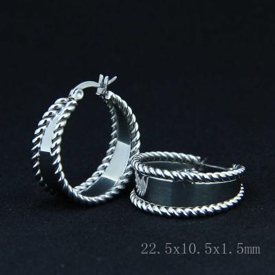 China Classic 316L Stainless Steel Fashion Jewelry Earrings Hoops Earrings LEH133 for sale